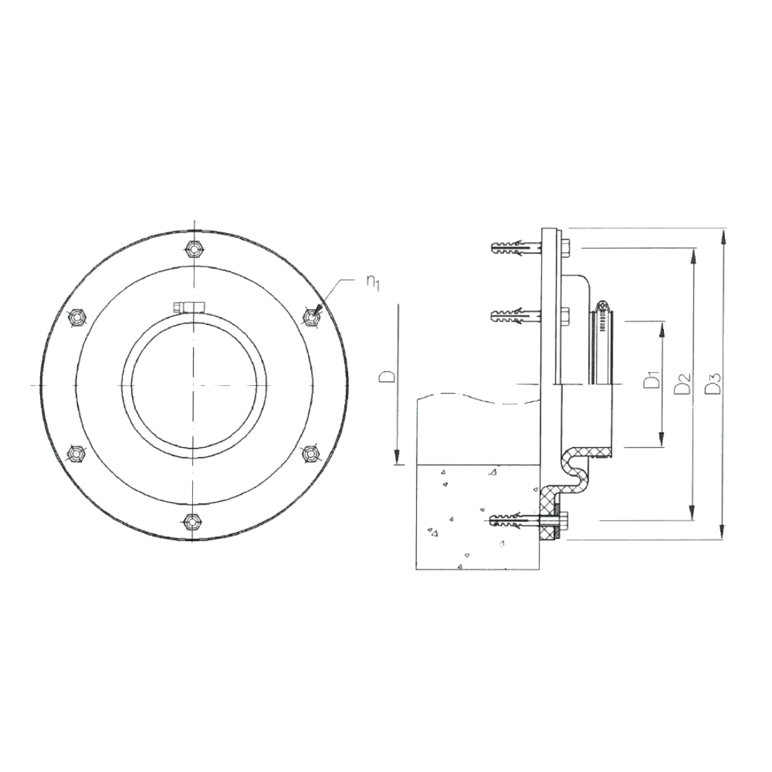 Przejście szczelne Integra WGC średnica rury 80 mm zakres stosowania 88 ...