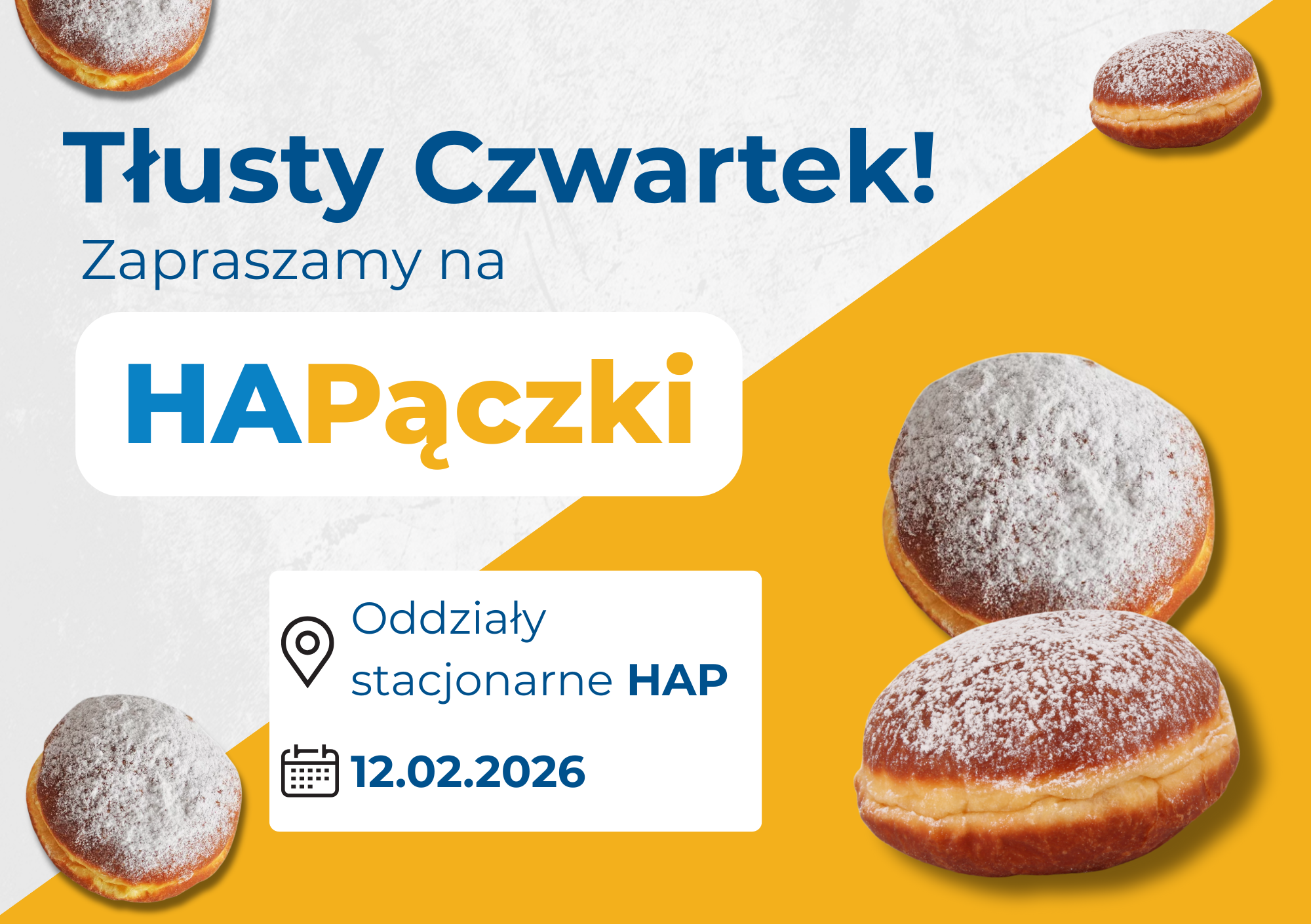 Aktualność - Tłusty Czwartek w HAP – zapraszamy na HAPączki do naszych ...